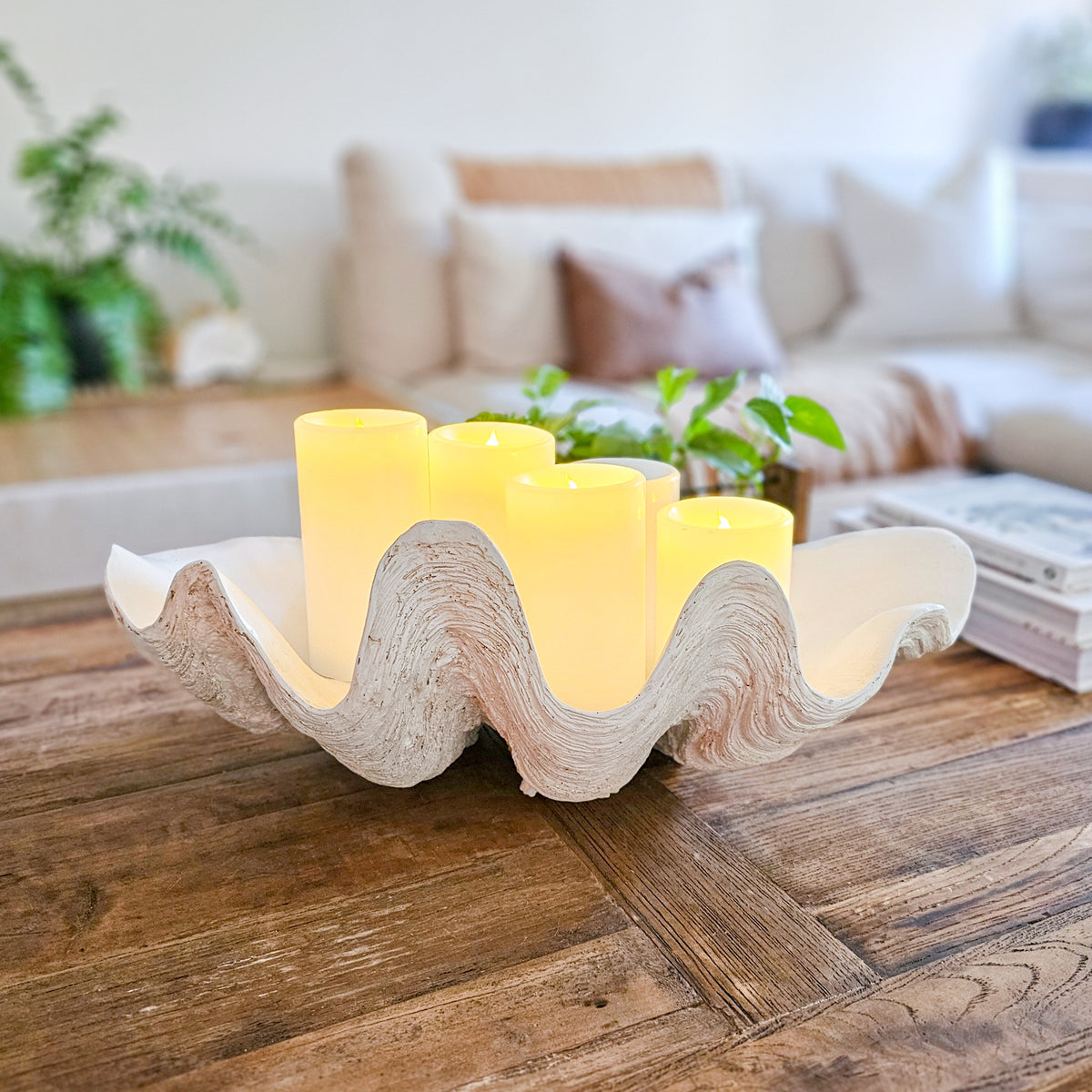 Coastal Clam Shell decor-large-resin – Coastal Boheme Collective