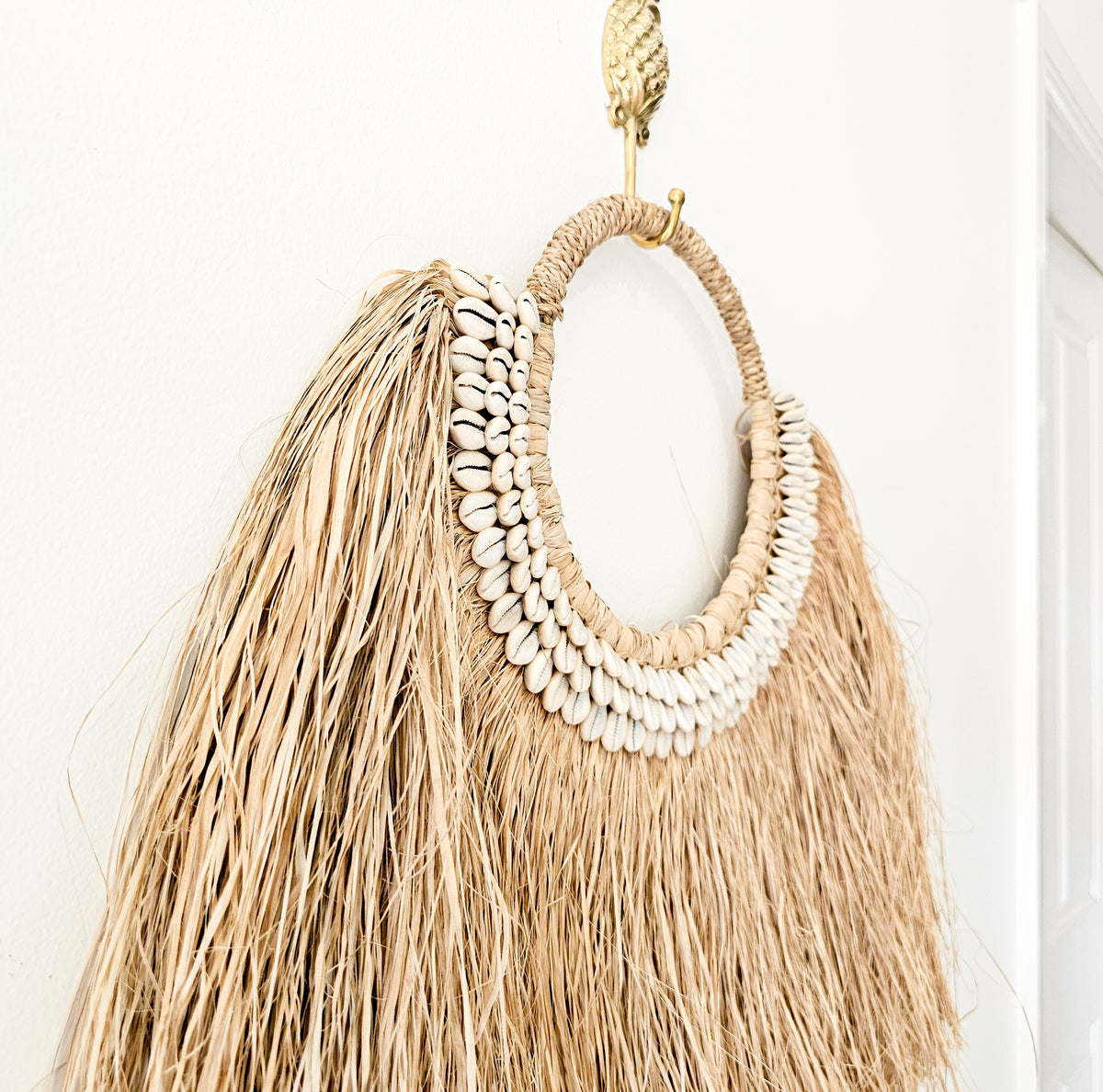 Mayli Raffia Shell Coastal Boho Wall Hanging – Coastal Boheme Collective