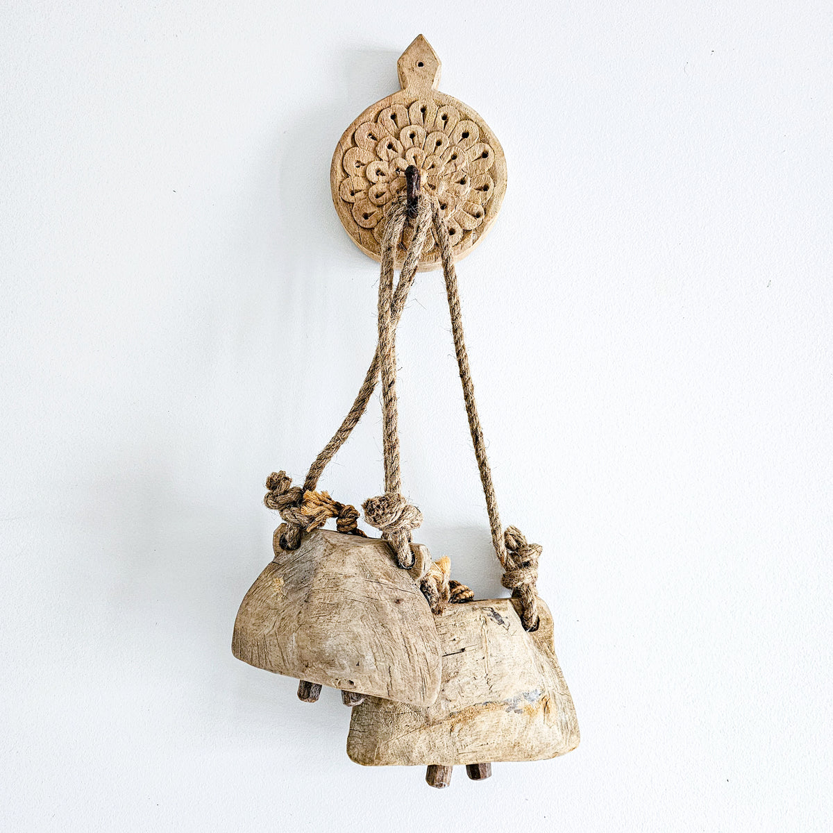 Vintage Indian Repurposed Wooden Cow Bell- Boho Farmhouse home decor ...